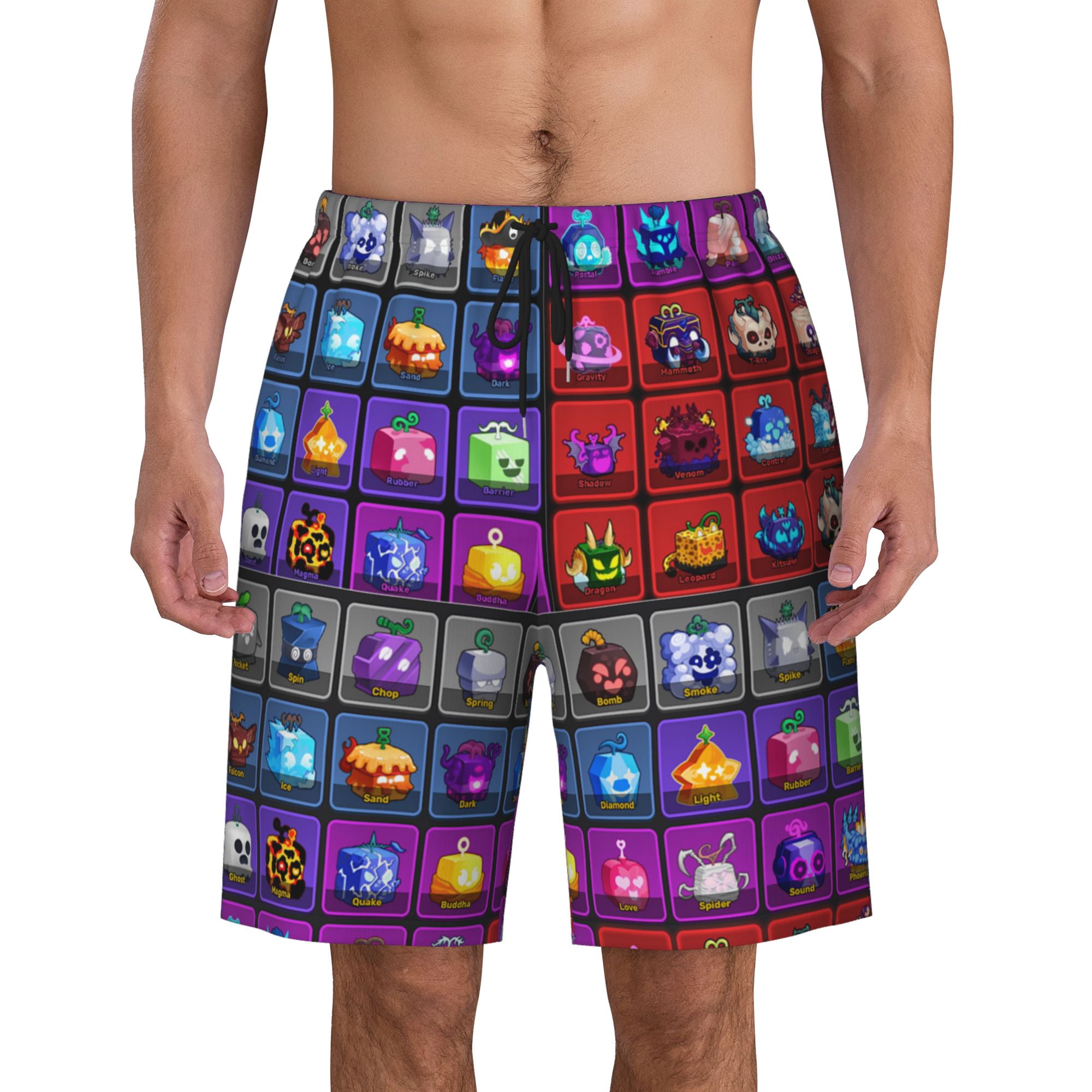 Game Blox Fruits Men's Beach Pants Quick Dry Beach Shorts Swim Trunks ...