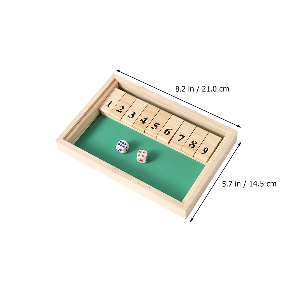 Game Box The Shut Wooden Dice Board Math Number 4 Family Flipping Table ...