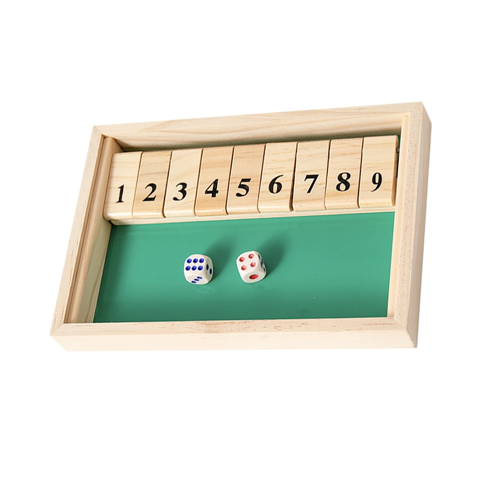 Game Box The Shut Wooden Dice Board Math Number 4 Family Flipping Table ...