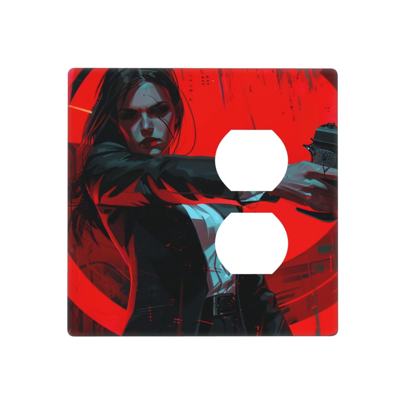 Game Capture Switch Cover Decorative Wall Plate / 2-Gang 1-Duplex / Mid ...