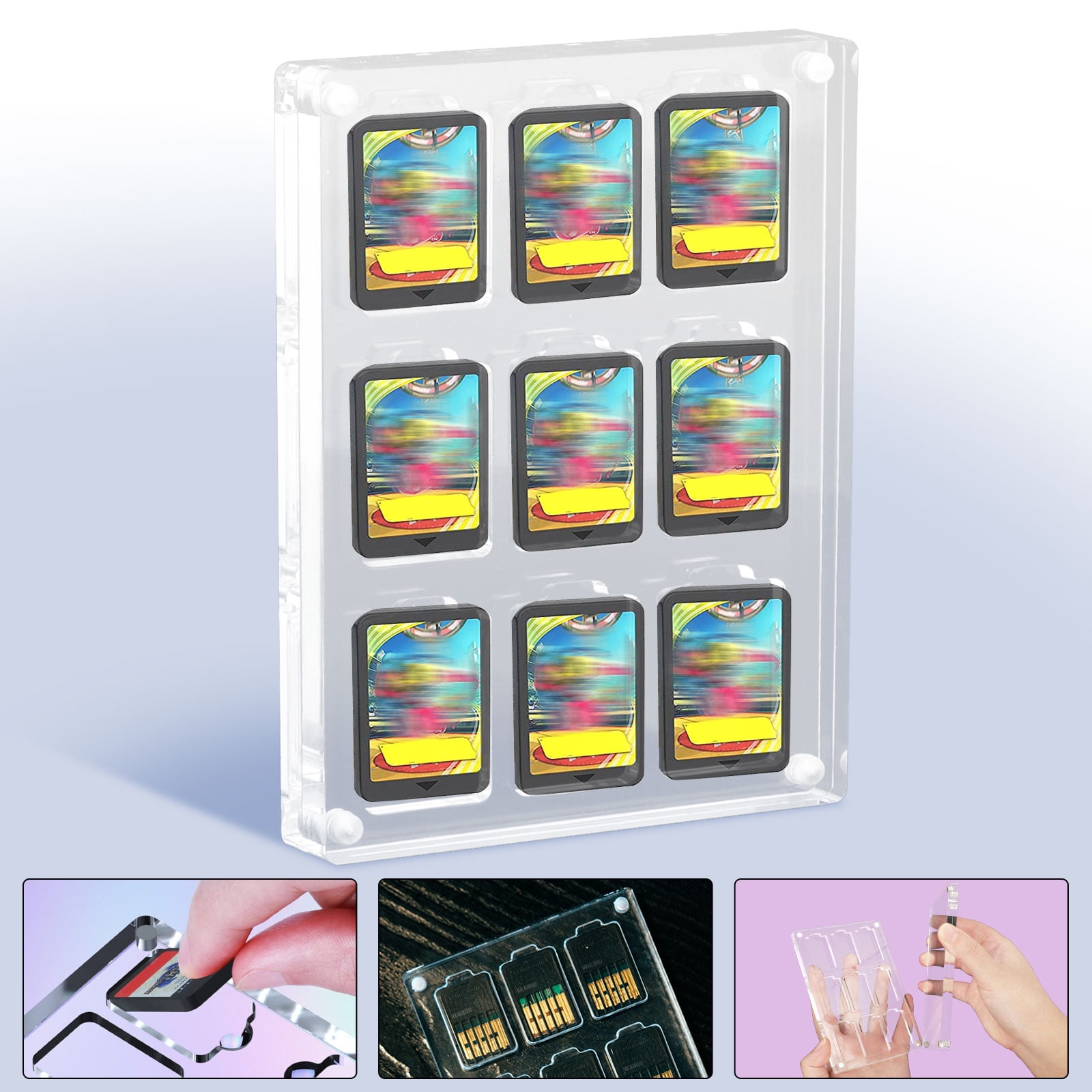Game Card Case Holder Fit for Nintendo Switch/OLED, EEEkit Acrylic ...