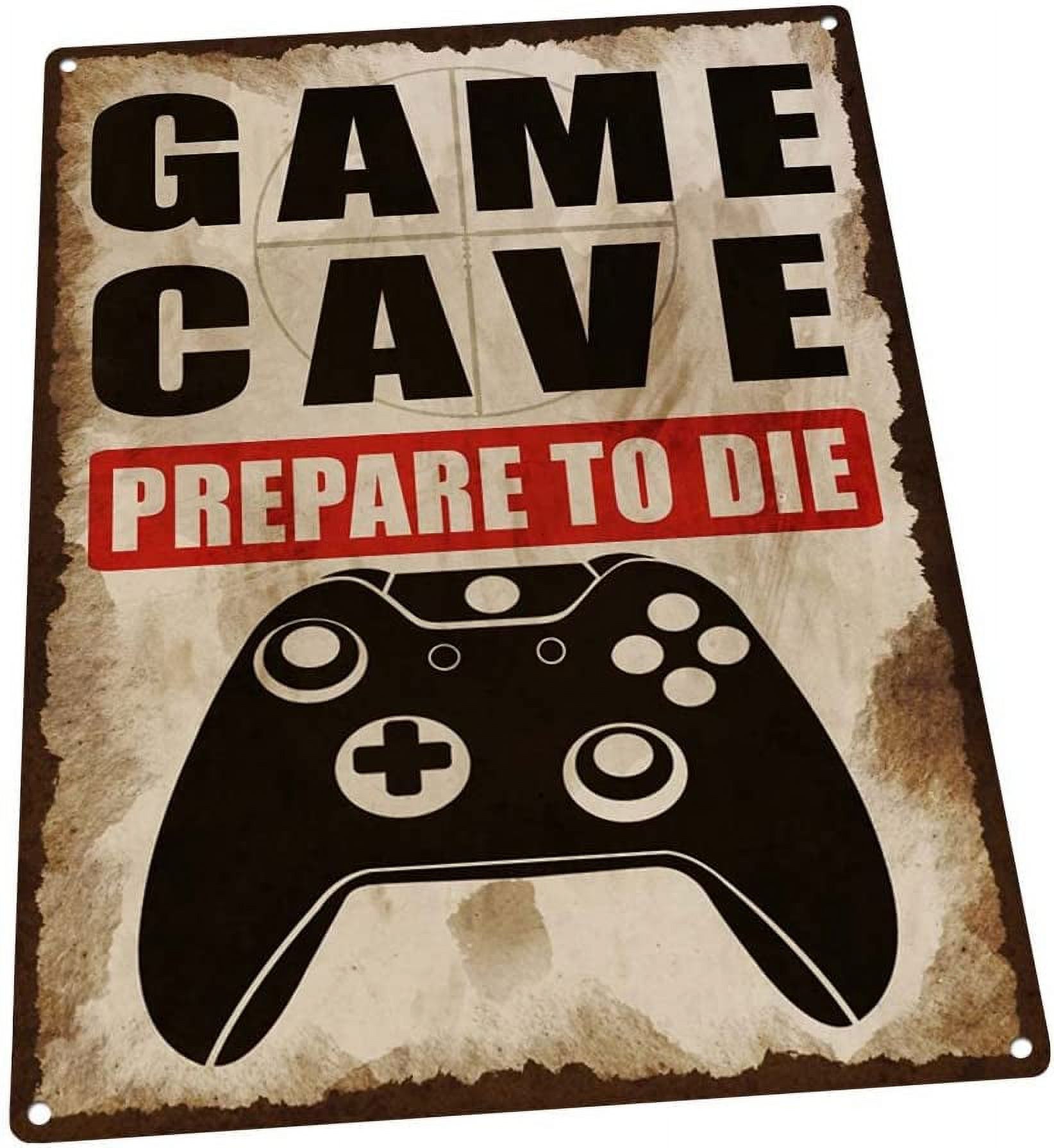 Game Cave Metal Sign, Game Room, Man Cave, Kid's Room - Walmart.com