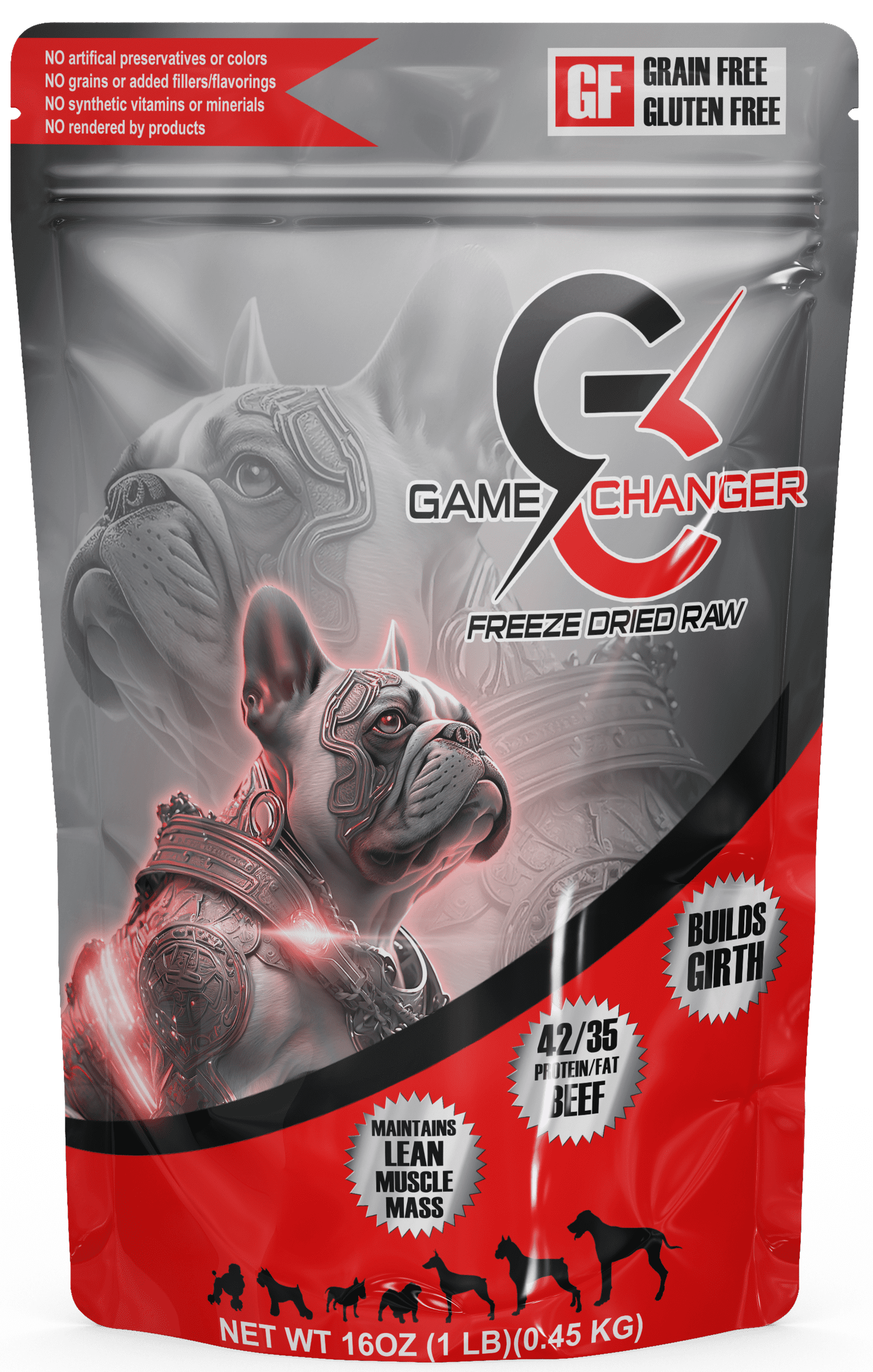 Game Changer - 1 Lb Freeze-Dried Raw Beef, Grain and Gluten Free, with ...