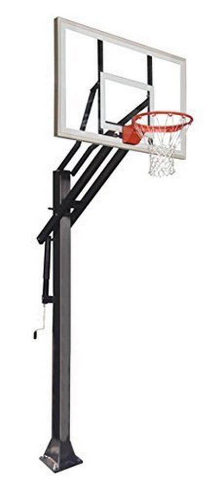 Game Changer In-ground Adjustable Basketball Goal Hoop with 54" Glass ...
