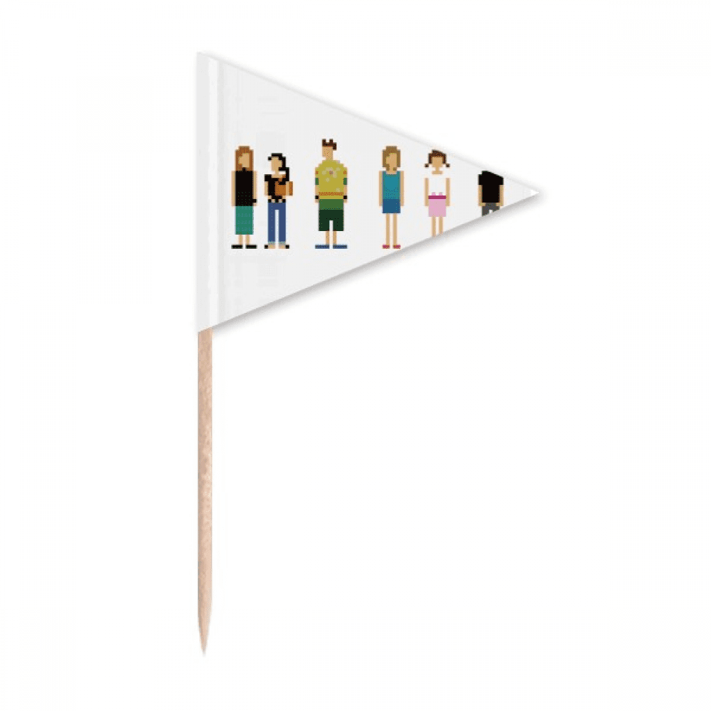 Game Characters Pixel Art Deco Fashion Toothpick Triangle Cupcake ...