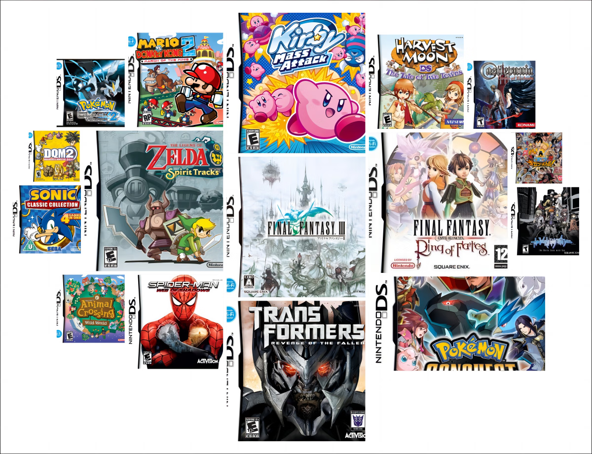 "Game Collection Cards, 208 Games, Nintendo DS, DSi, DS Lite, 1.97""x1 ...
