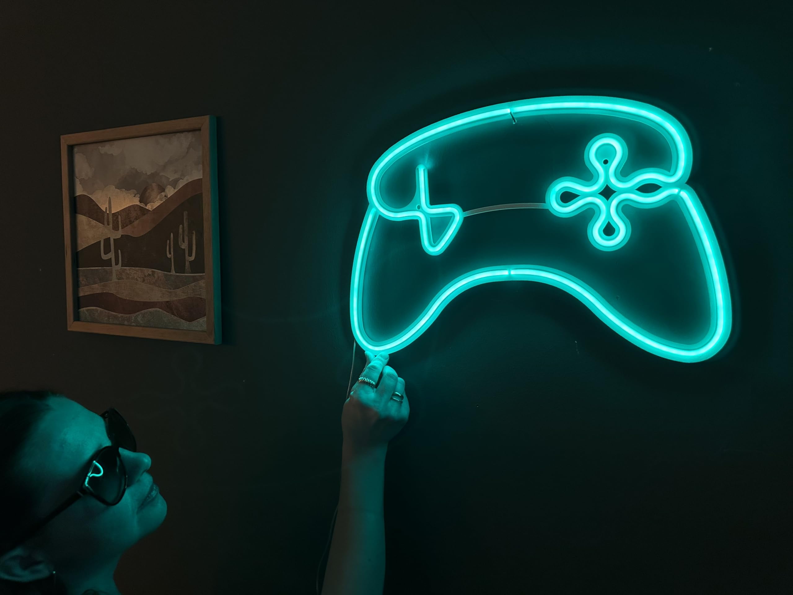 Game Consol Metal Neon Sign, Neon Sign, Modern Gamer Room Decor, Metal ...