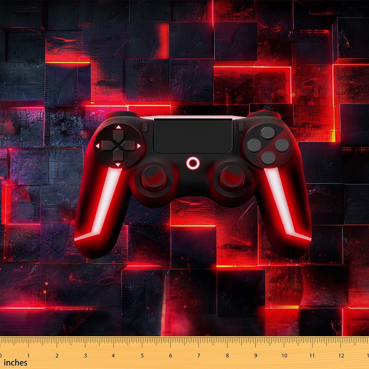 Game Console Fabric By The Yard, Gamepad Gaming Games Grid Waterproof ...