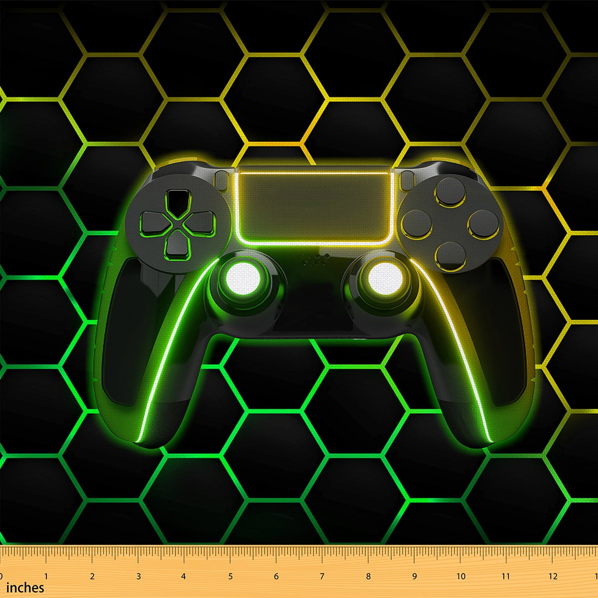 Game Console Fabric By The Yard,Honeycomb Gamepad Craft Patchwork ...
