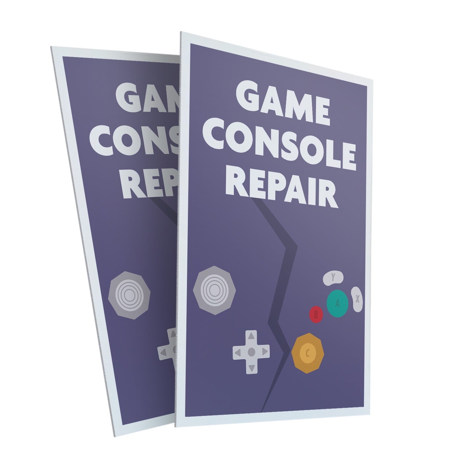 Game Console Repair (2-Pack) 24 Inch x 36 Inch Plastic Signs | Sign ...