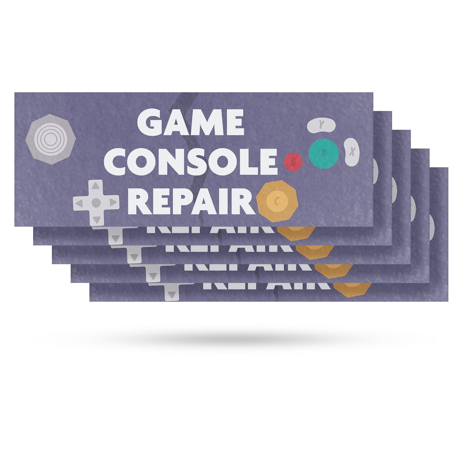 Game Console Repair Vinyl Decal 5 Pack of 12 Inch x 5 Inch Weatherproof ...