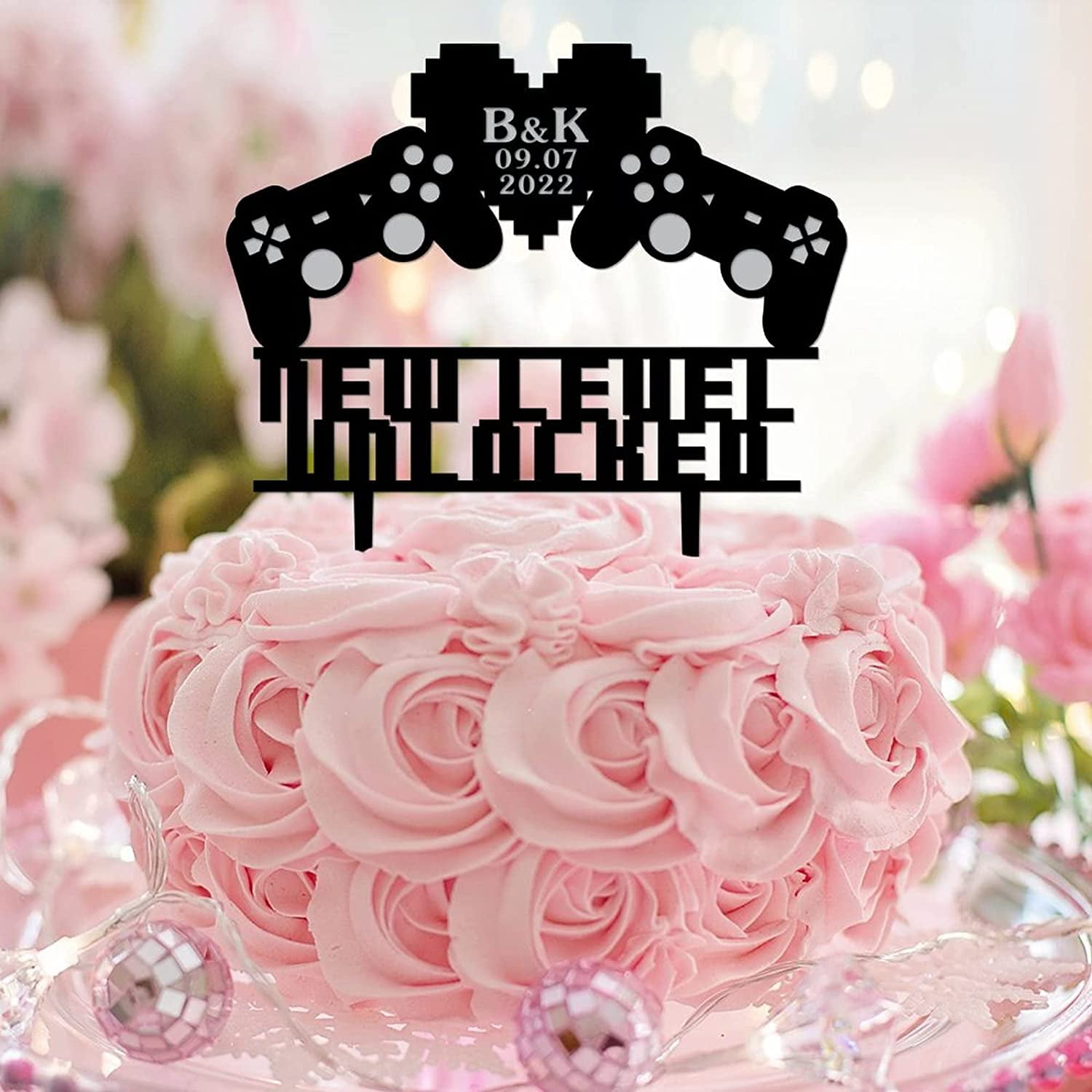 Game Console Video Gamer Bride & Groom Cake Topper Mr & Mrs Wedding ...
