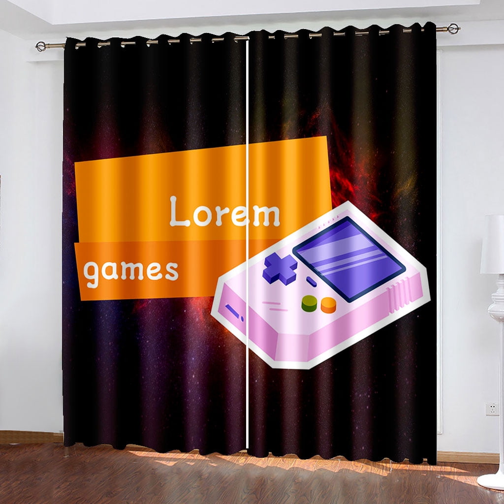 Game Control Blackout Curtains for Bedroom Gamer Joypad Console ...