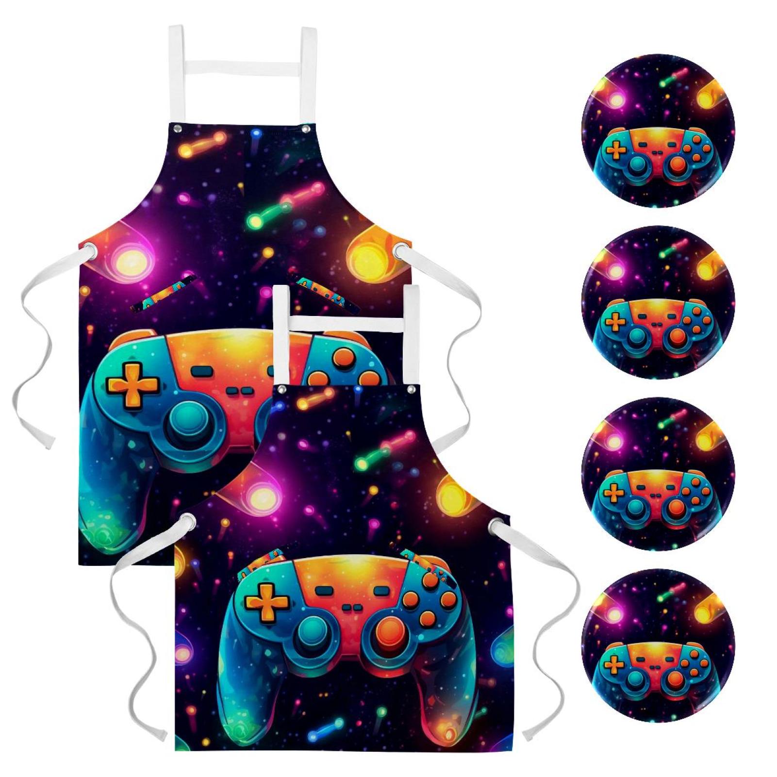 Game Controller 2 Pack Waterproof Button Pin with Pockets and Badge Set ...