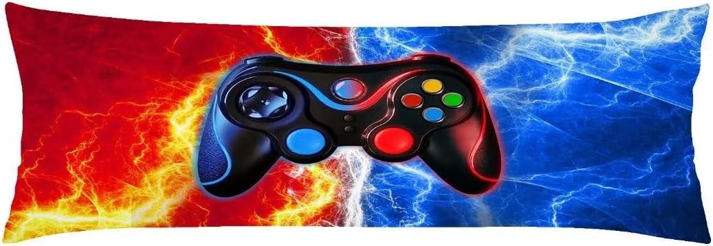 Game Controller Body Pillow Cover for Boys Gifts Gamer Gaming Pattern ...