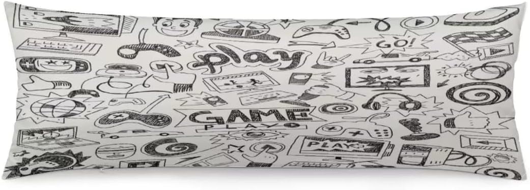 Game Controller Body Pillow Cover for Boys Gifts Gamer Gaming Printed ...