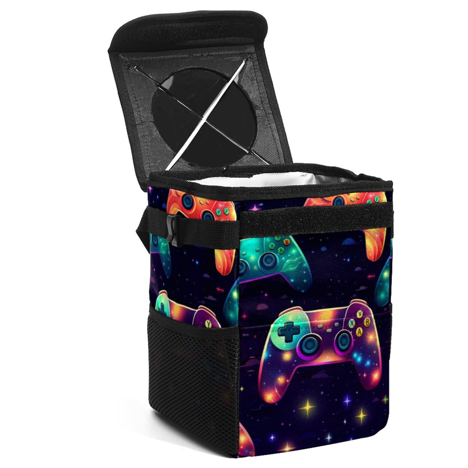 Game Controller Car Garbage Can Trash Can for Car, Foldable, with Lid ...