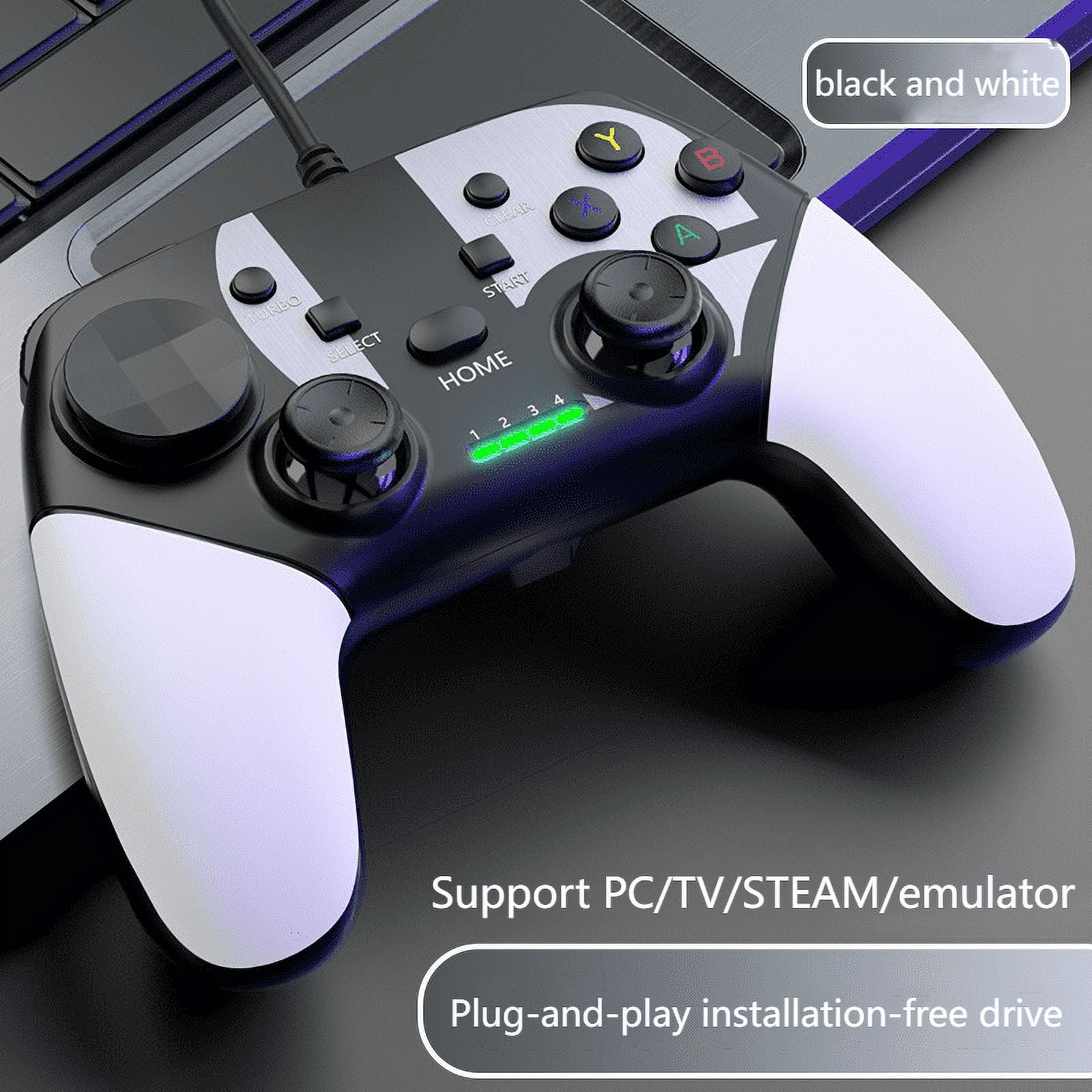 Game Controller Console, Wired Remote Pro Controller Compatible with TV ...