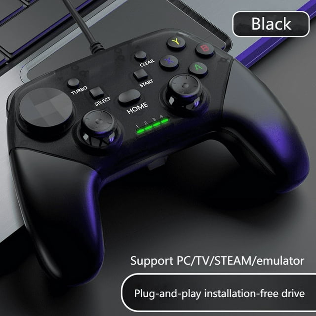 Game Controller Console, Wired Remote Pro Controller Compatible with TV ...