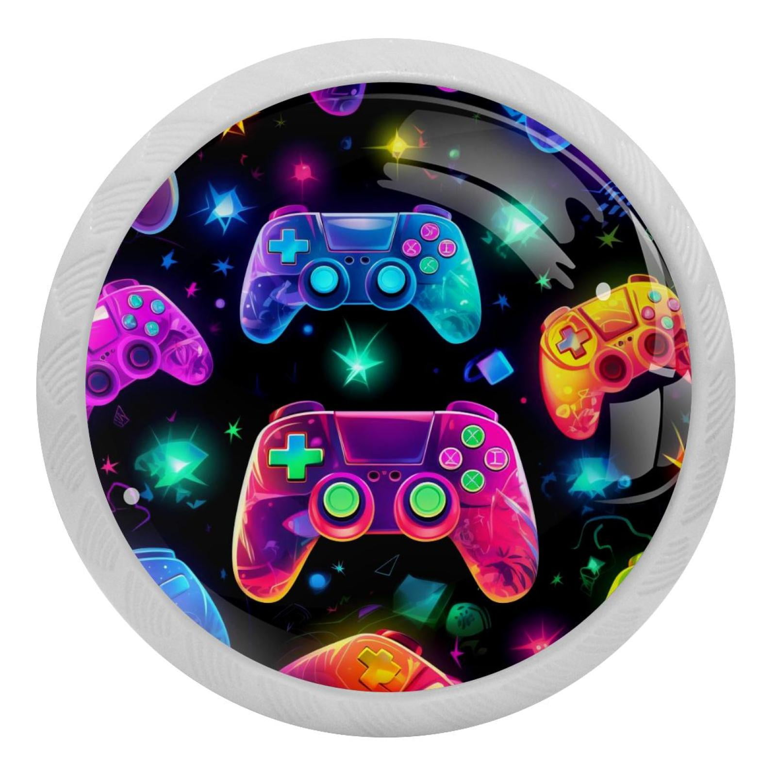 Game Controller Crystal Knobs with Screws - 4-Pack Round Fluorescent ...