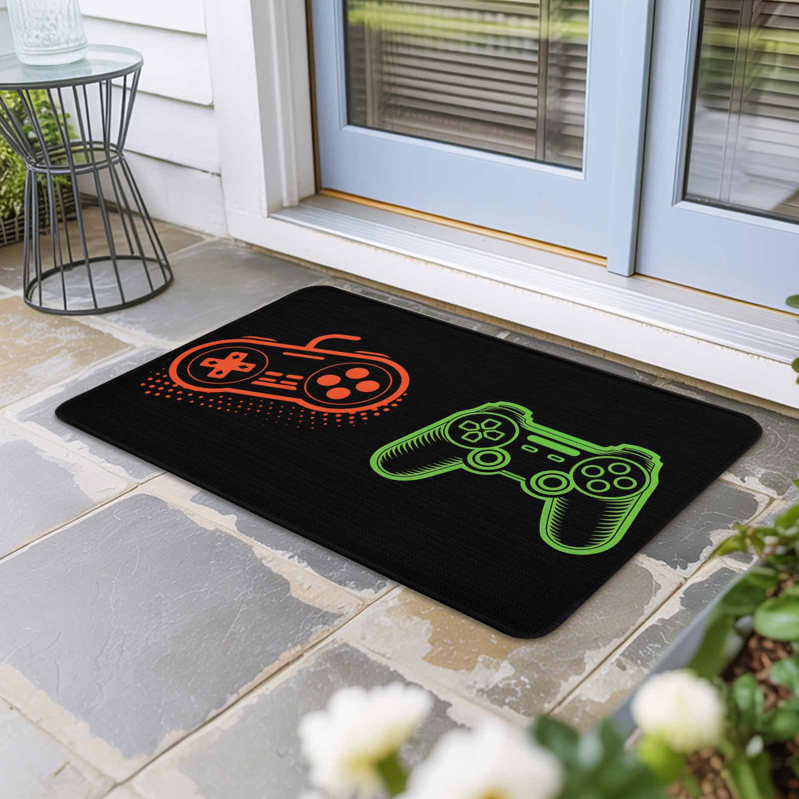 Game Controller Door Mat Indoor Outdoor, Modern Art Gaming Handheld ...