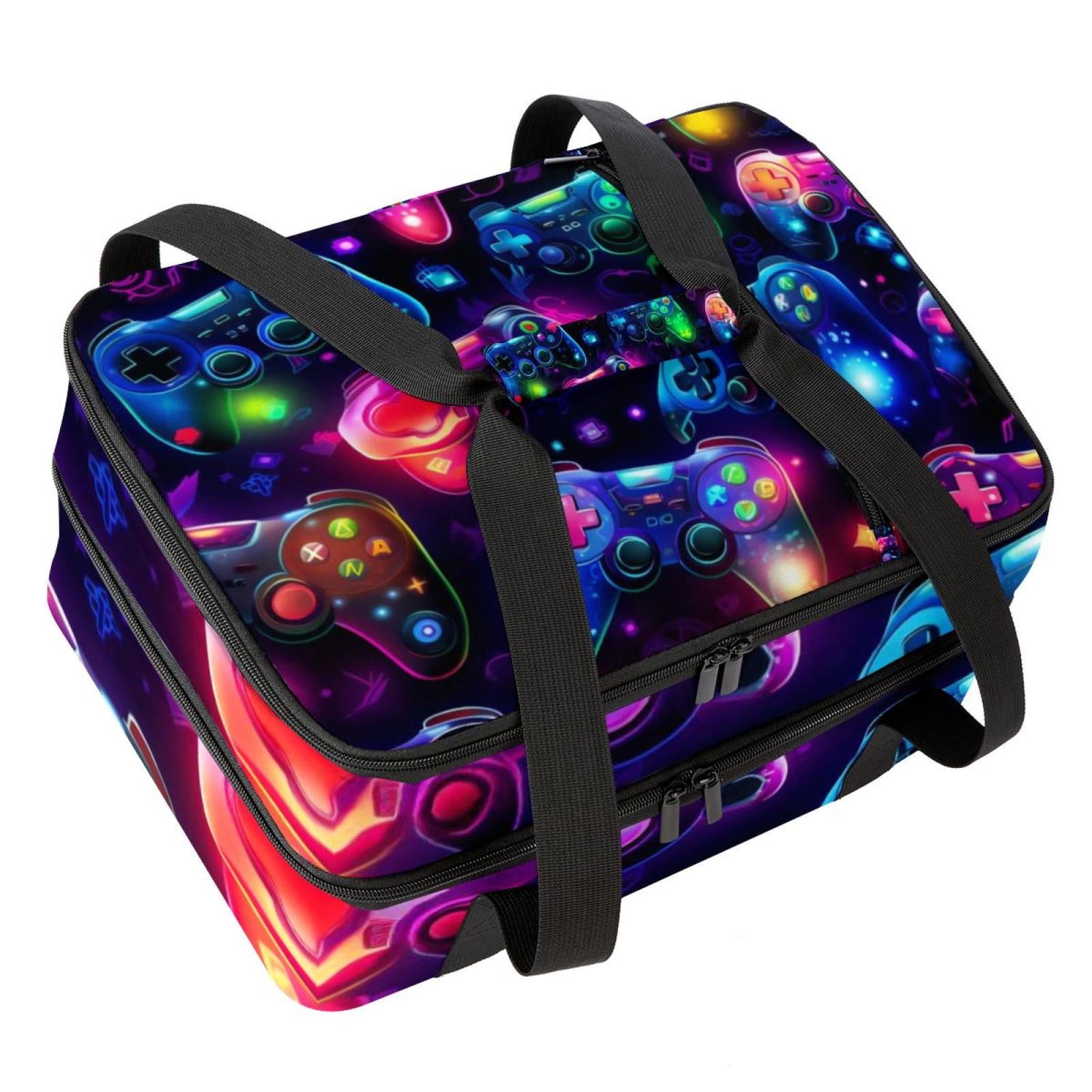 Game Controller Double Layered Insulated Lunch Bag with Two ...