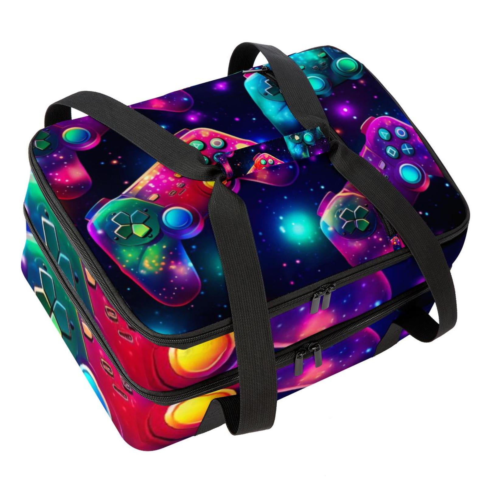 Game Controller Double Layered Insulated Lunch Bag with Two ...