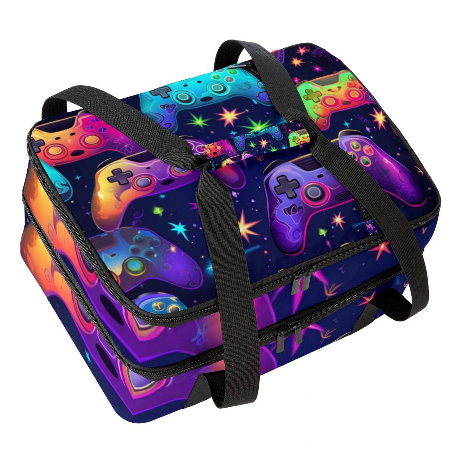 Game Controller Double Layered Insulated Lunch Bag with Two ...