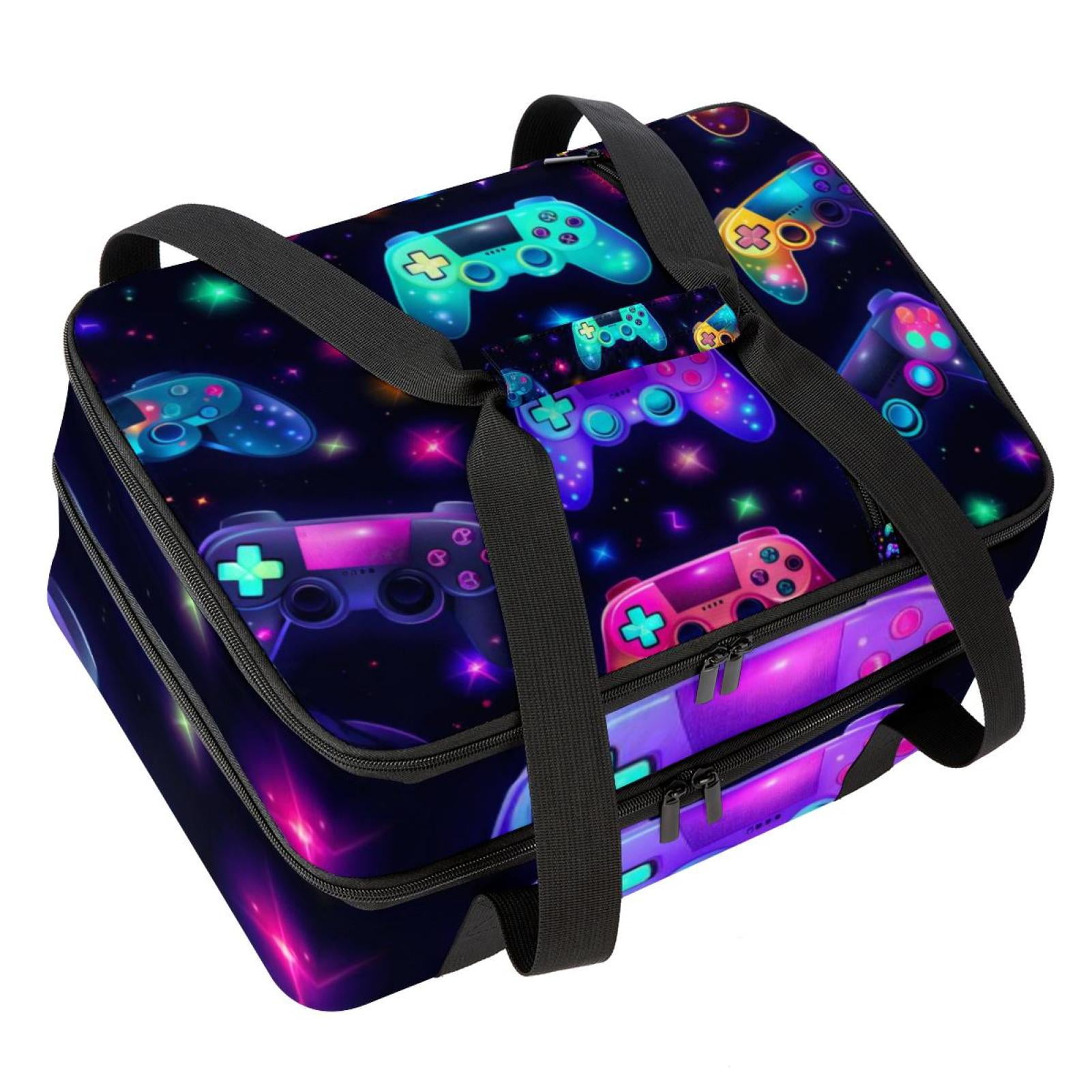Game Controller Dual Compartment Insulated Lunch Bag with Large ...