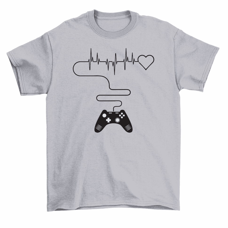Game Controller EKG Heartbeat Gamer T-Shirt Men - Walmart.com