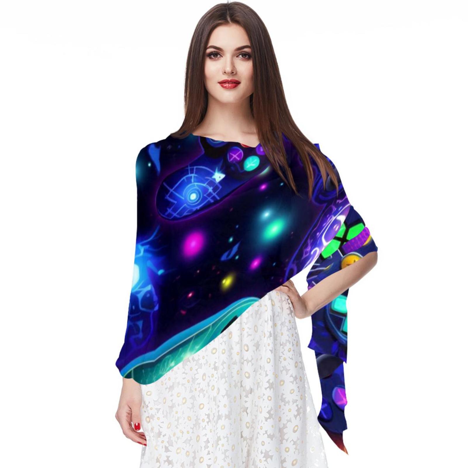 Game Controller Elegant Silk Scarf - Translucent Chiffon Yarn ...