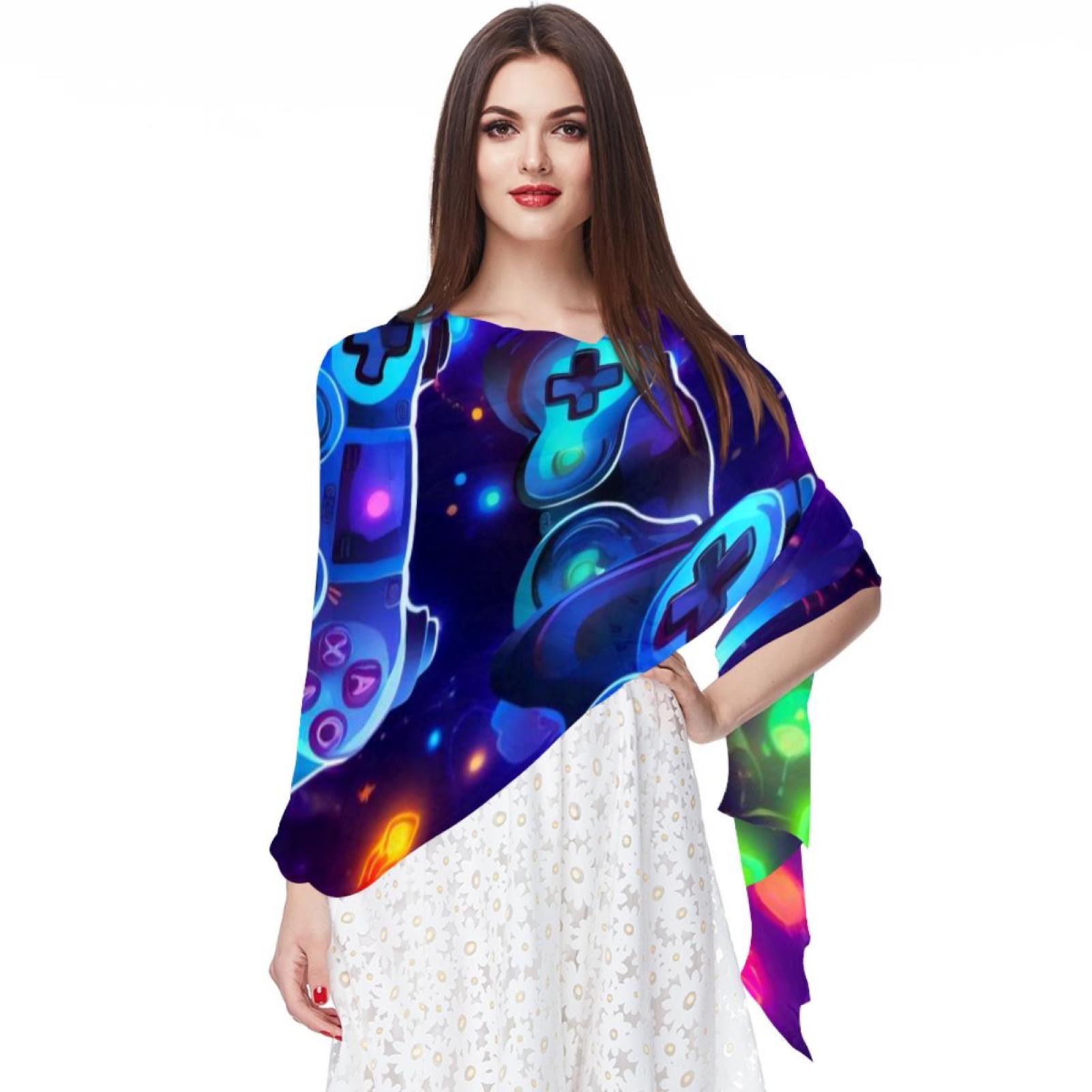 Game Controller Elegant Silk Scarf - Translucent Chiffon Yarn ...