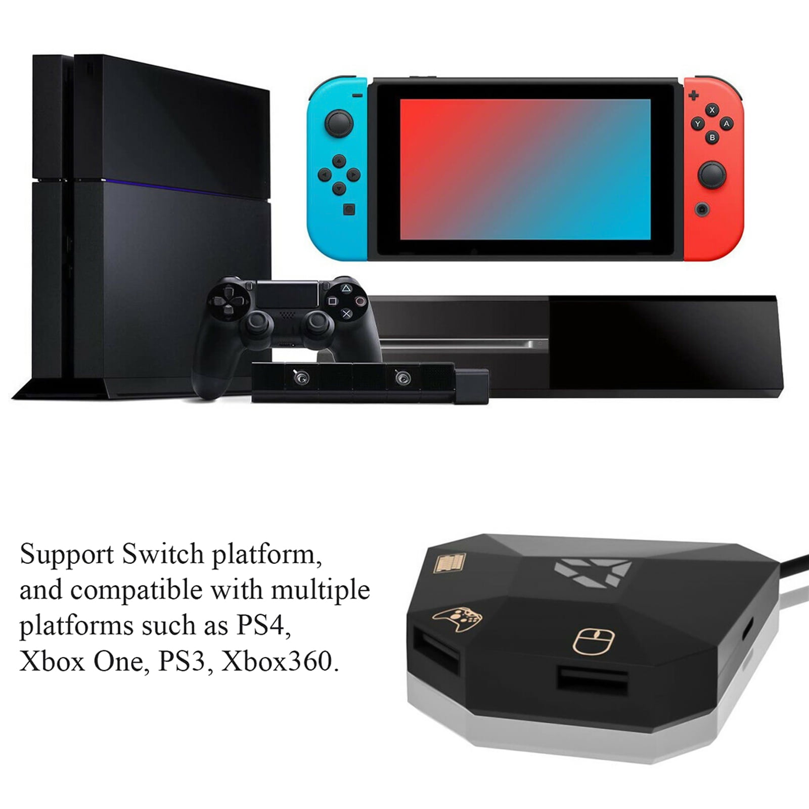 Game Controller Emulator for Switch, Keyboard and Mouse Adapter Fit for ...