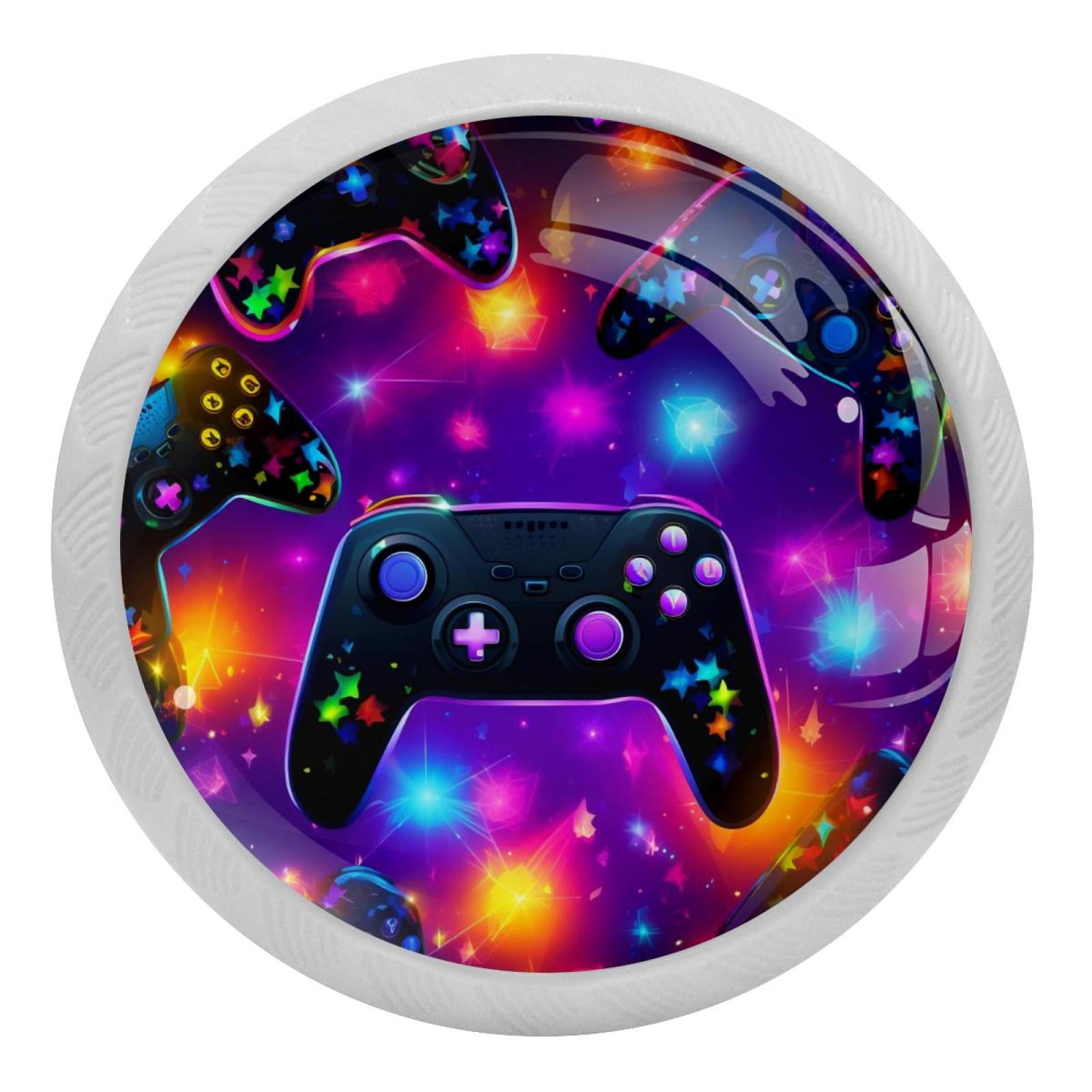 Game Controller Fluorescent Drawer Pulls: Round 4-Pack - Glow-in-the ...