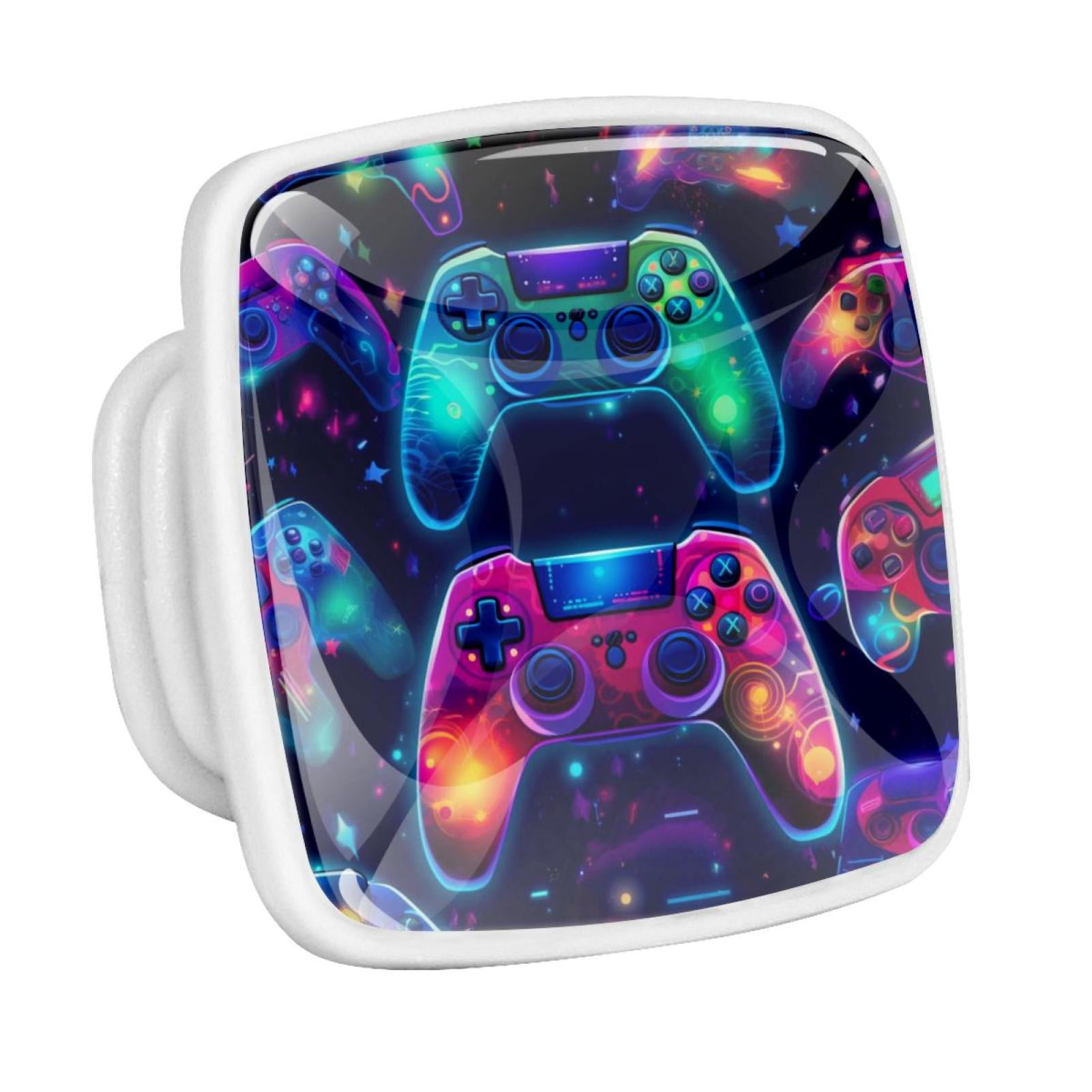Game Controller Fluorescent Drawer Pulls with Screws Square 4-Pack Glow ...