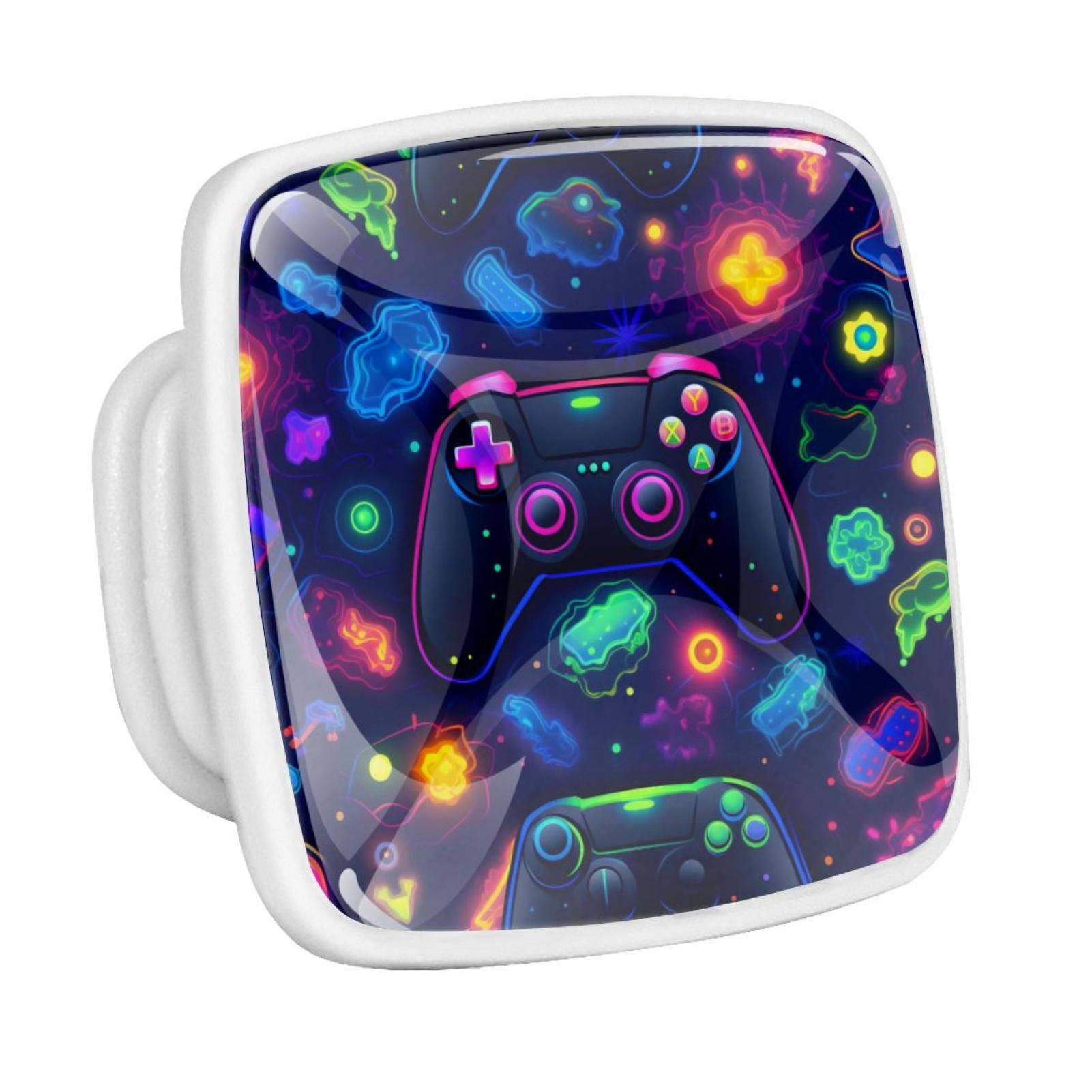 Game Controller Fluorescent Drawer Pulls with Screws Square 4-Pack Glow ...