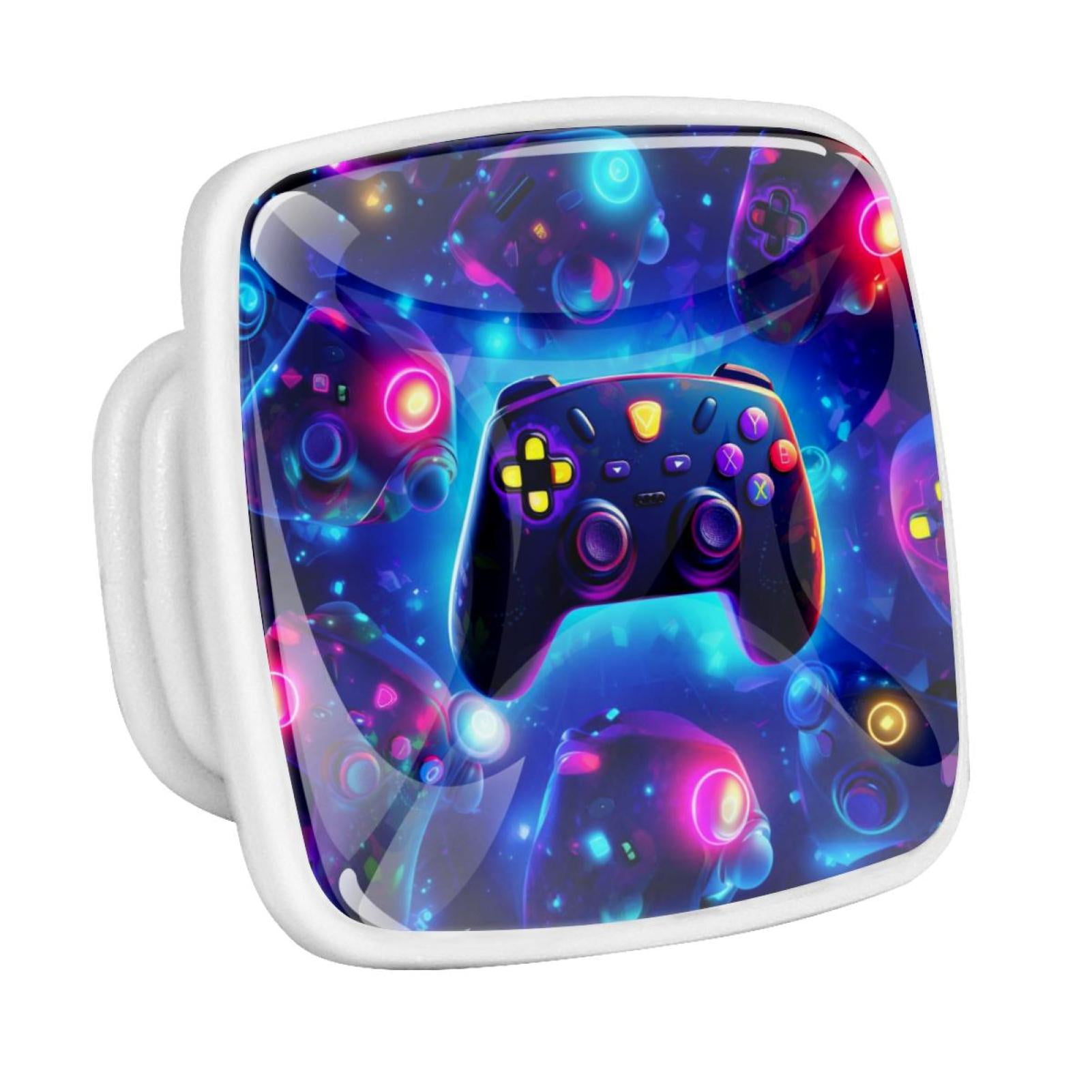 Game Controller Fluorescent Drawer Pulls with Screws Square 4-Pack Glow ...