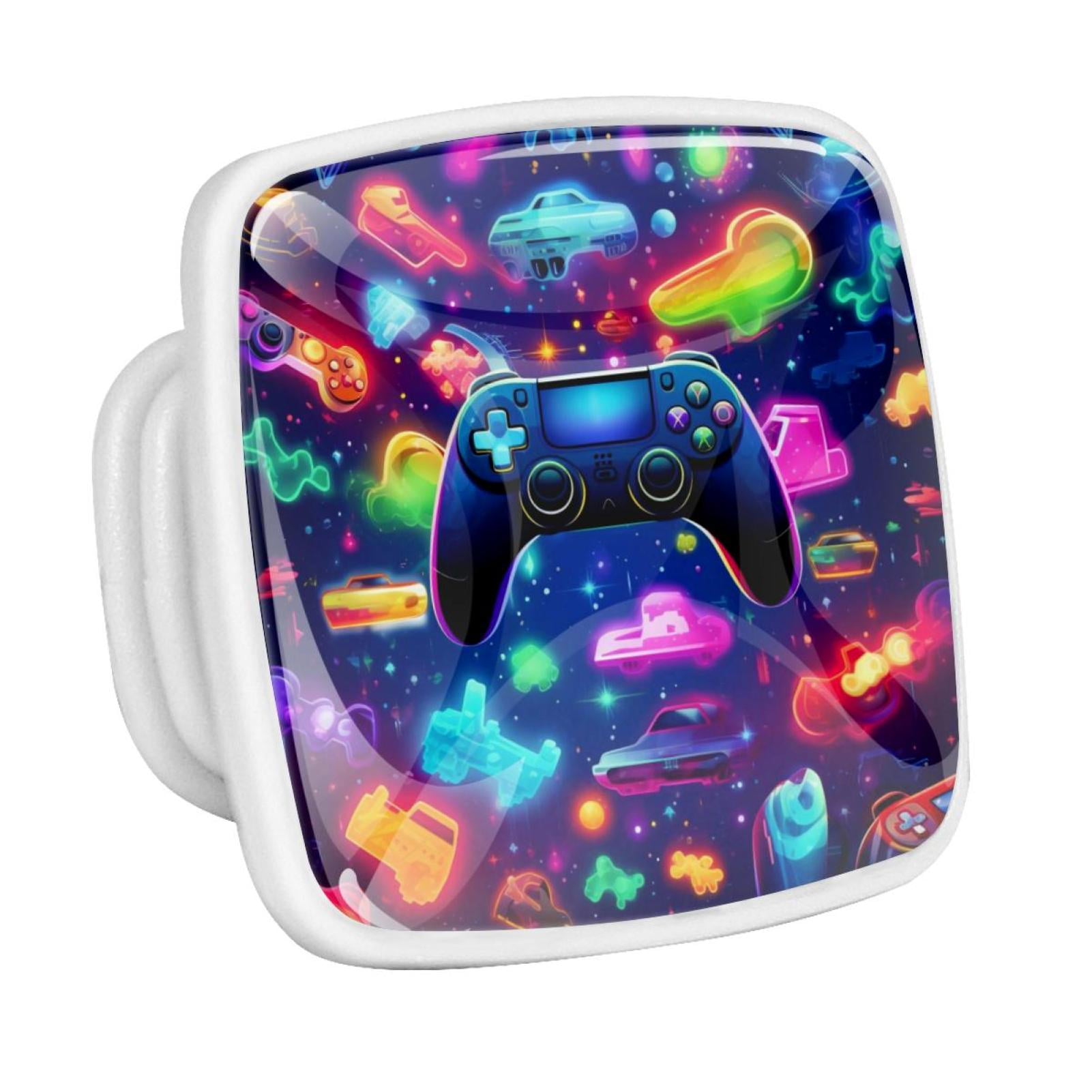 Game Controller Fluorescent Drawer Pulls with Screws Square 4-Pack Glow ...