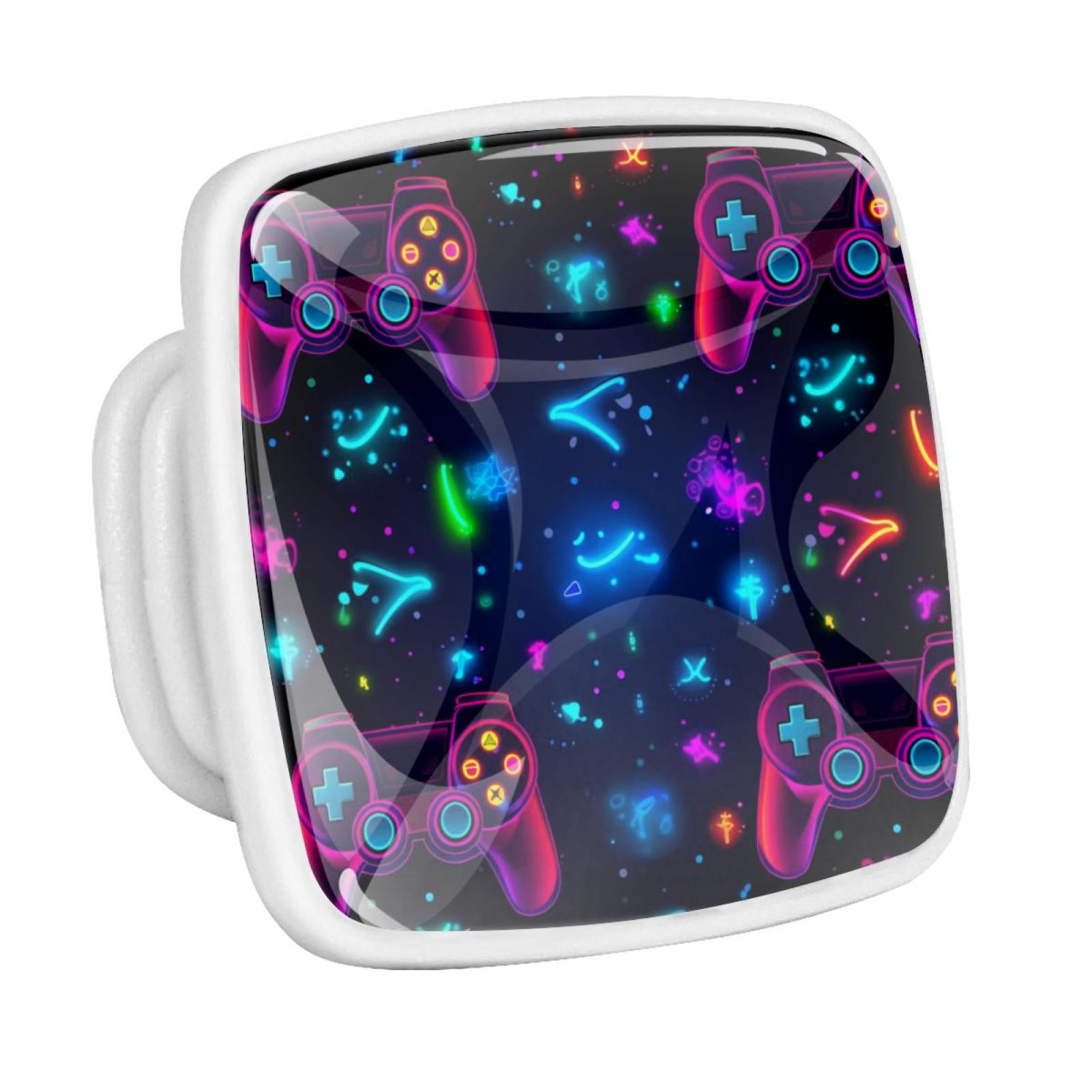 Game Controller Fluorescent Drawer Pulls with Screws Square 4-Pack Glow ...