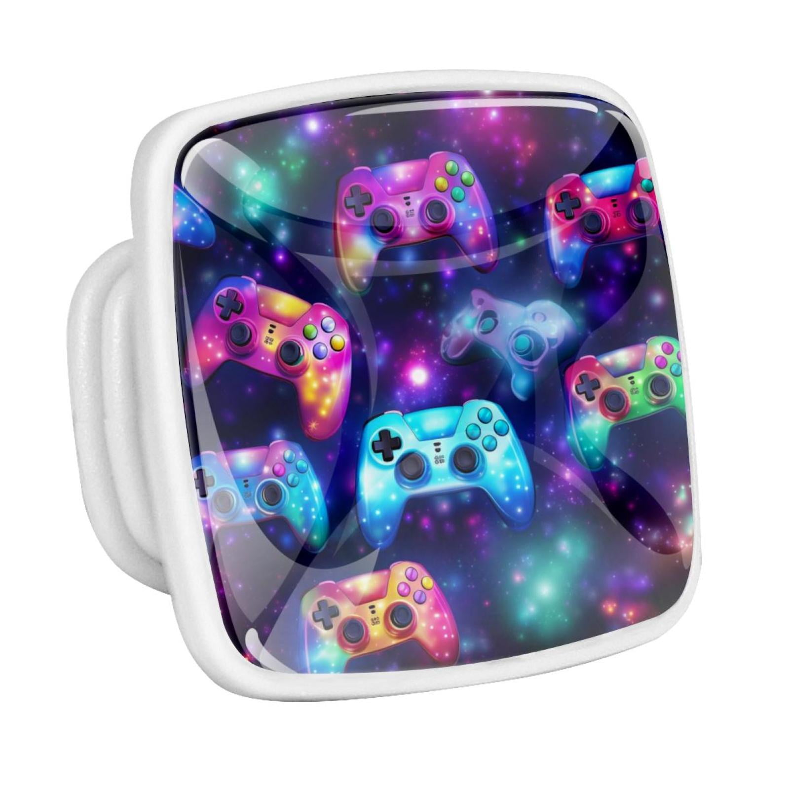 Game Controller Fluorescent Drawer Pulls with Screws Square 4-Pack Glow ...
