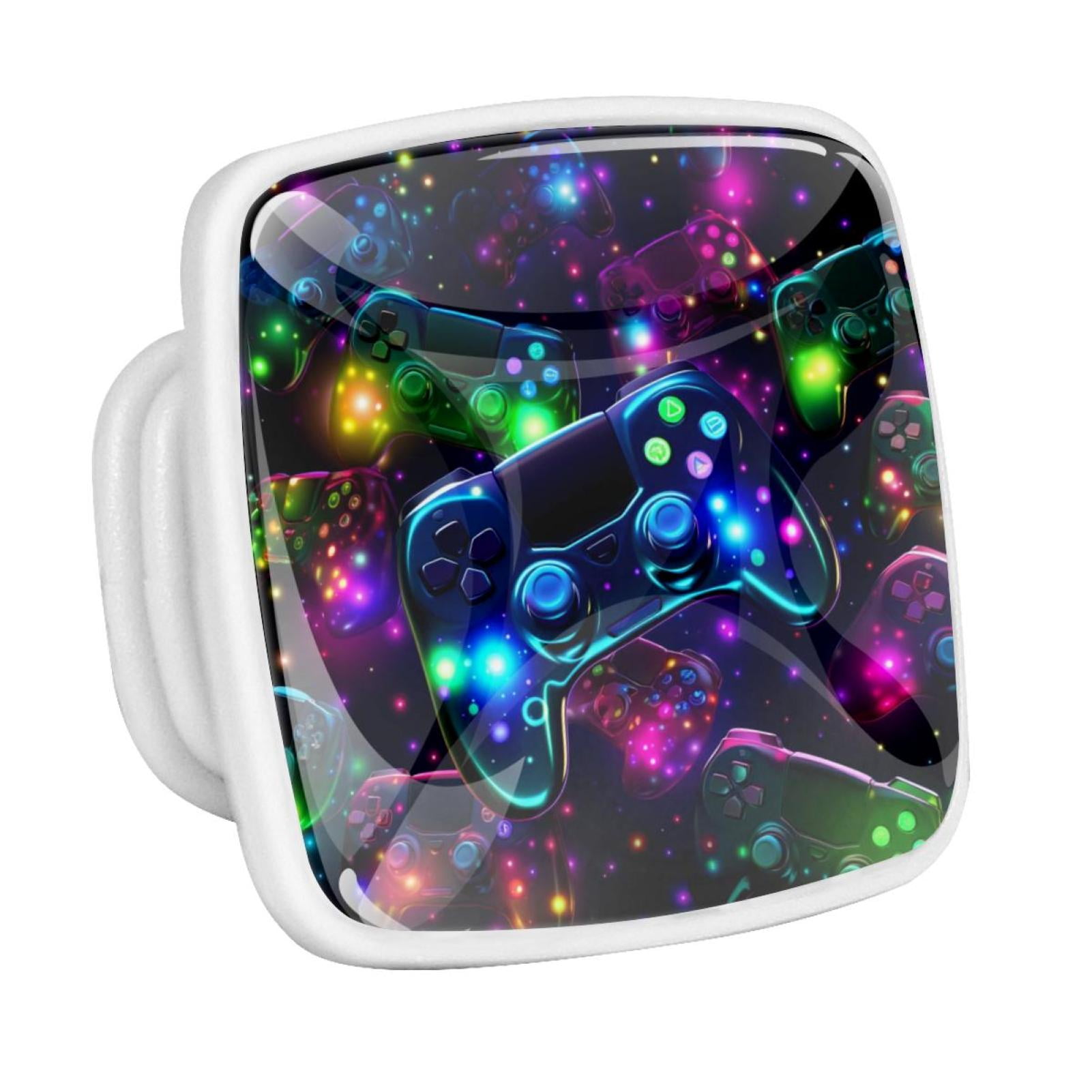 Game Controller Fluorescent Drawer Pulls with Screws Square 4-Pack Glow ...