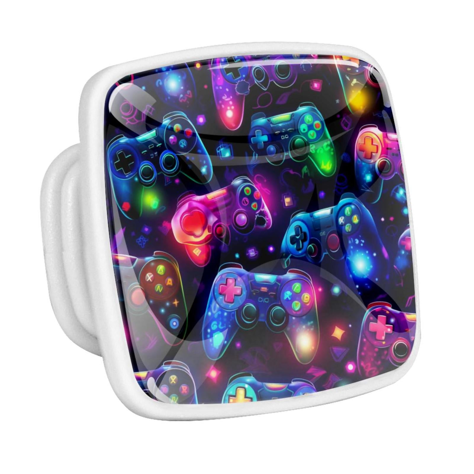 Game Controller Fluorescent Drawer Pulls with Screws Square 4-Pack Glow ...