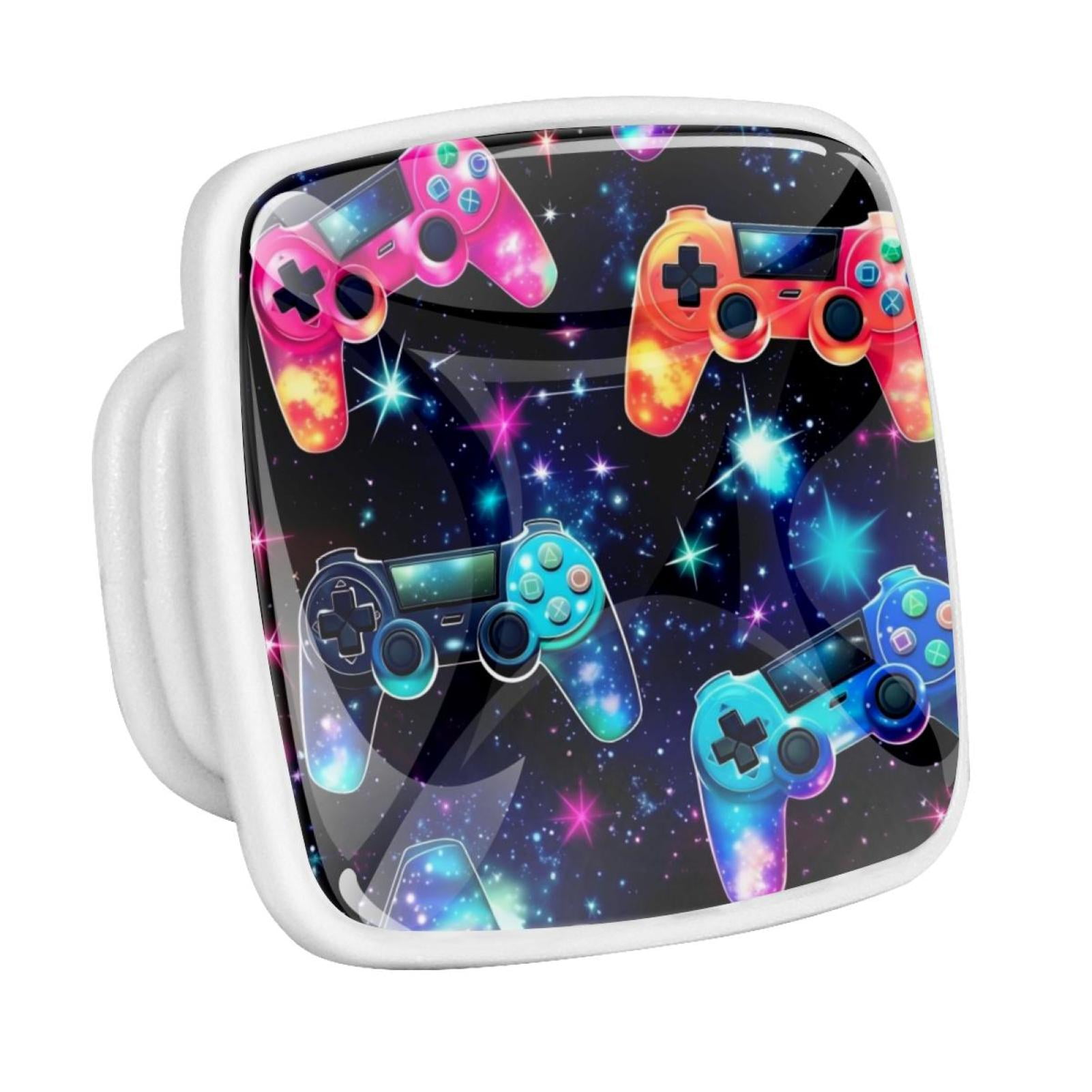 Game Controller Fluorescent Drawer Pulls with Screws Square 4-Pack Glow ...