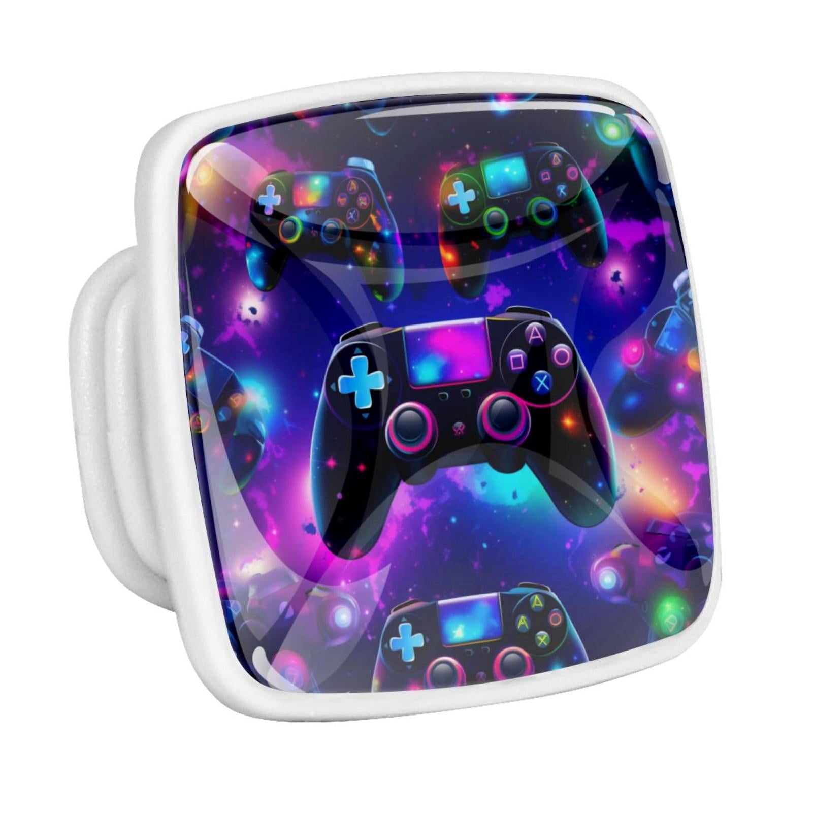 Game Controller Fluorescent Drawer Pulls with Screws Square 4-Pack Glow ...