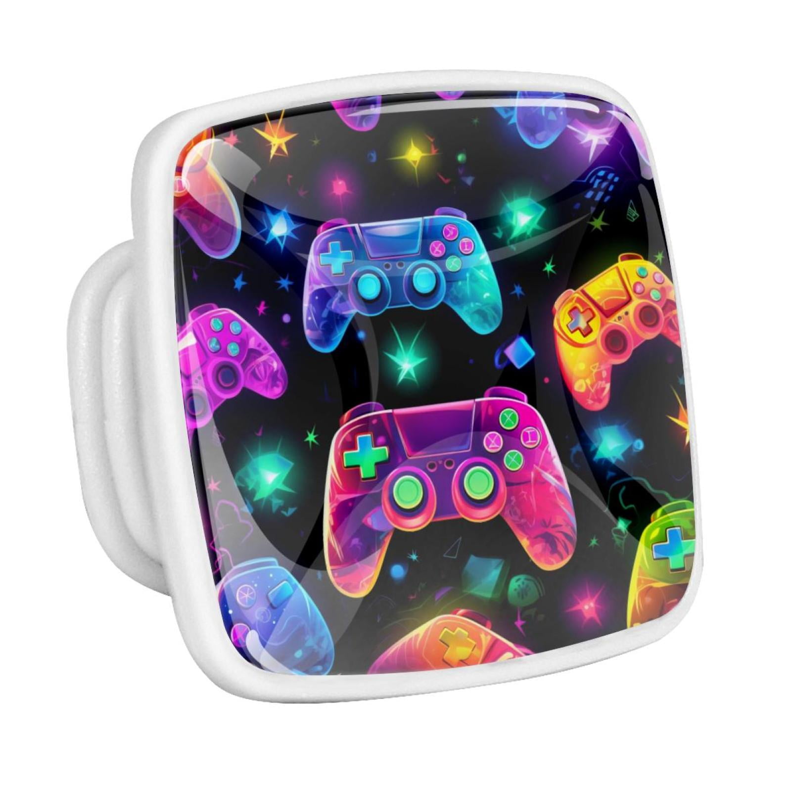 Game Controller Fluorescent Drawer Pulls with Screws Square 4-Pack Glow ...