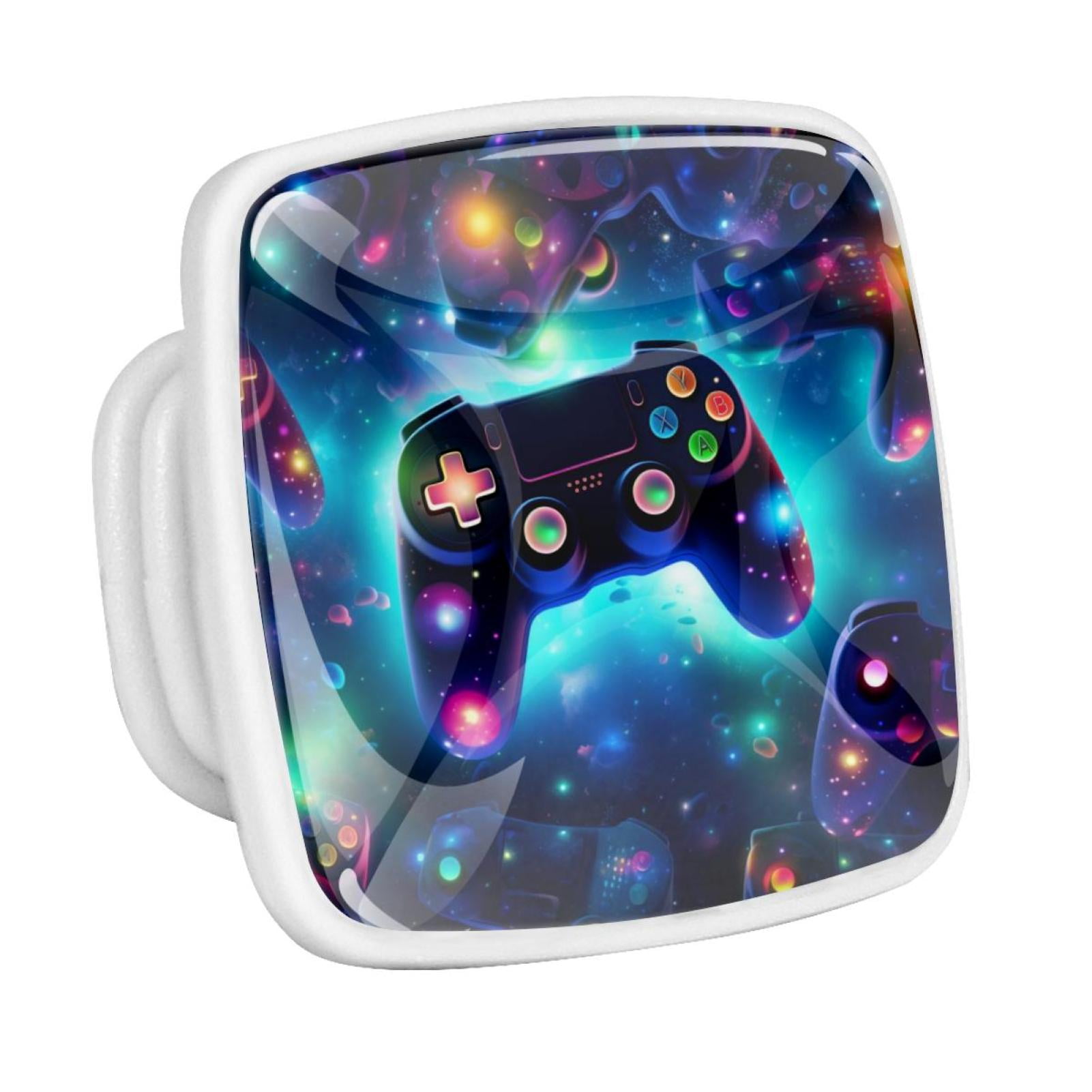 Game Controller Fluorescent Drawer Pulls with Screws Square 4-Pack Glow ...