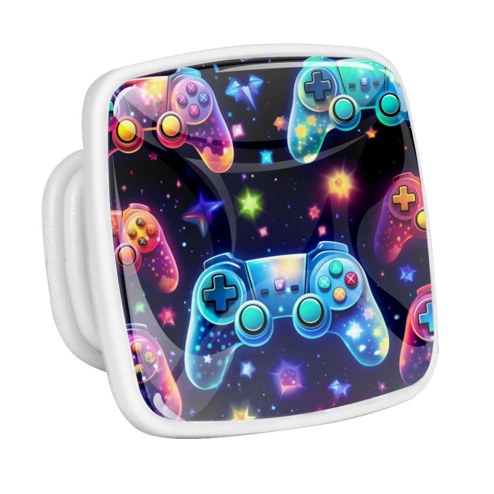 Game Controller Fluorescent Drawer Pulls with Screws Square 4-Pack Glow ...