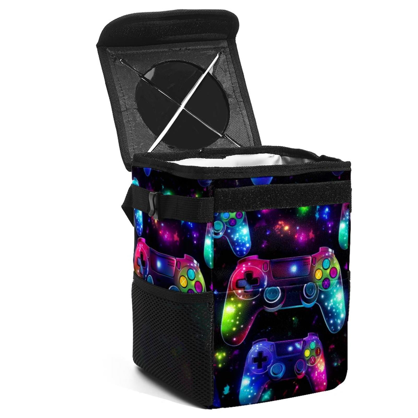 Game Controller Foldable Car Garbage Can with Lid, Leak-Proof, Hanging ...