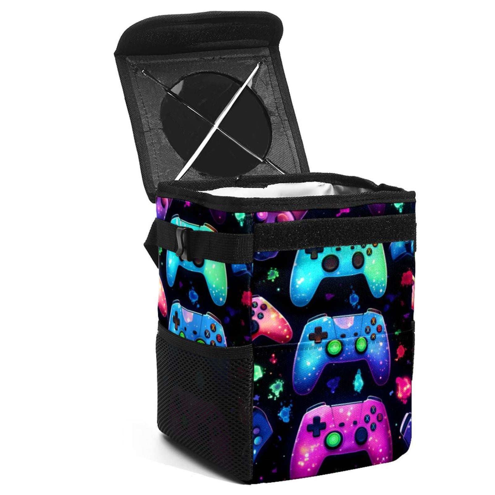 Game Controller Foldable Car Garbage Can with Lid, Leak-Proof, Hanging ...