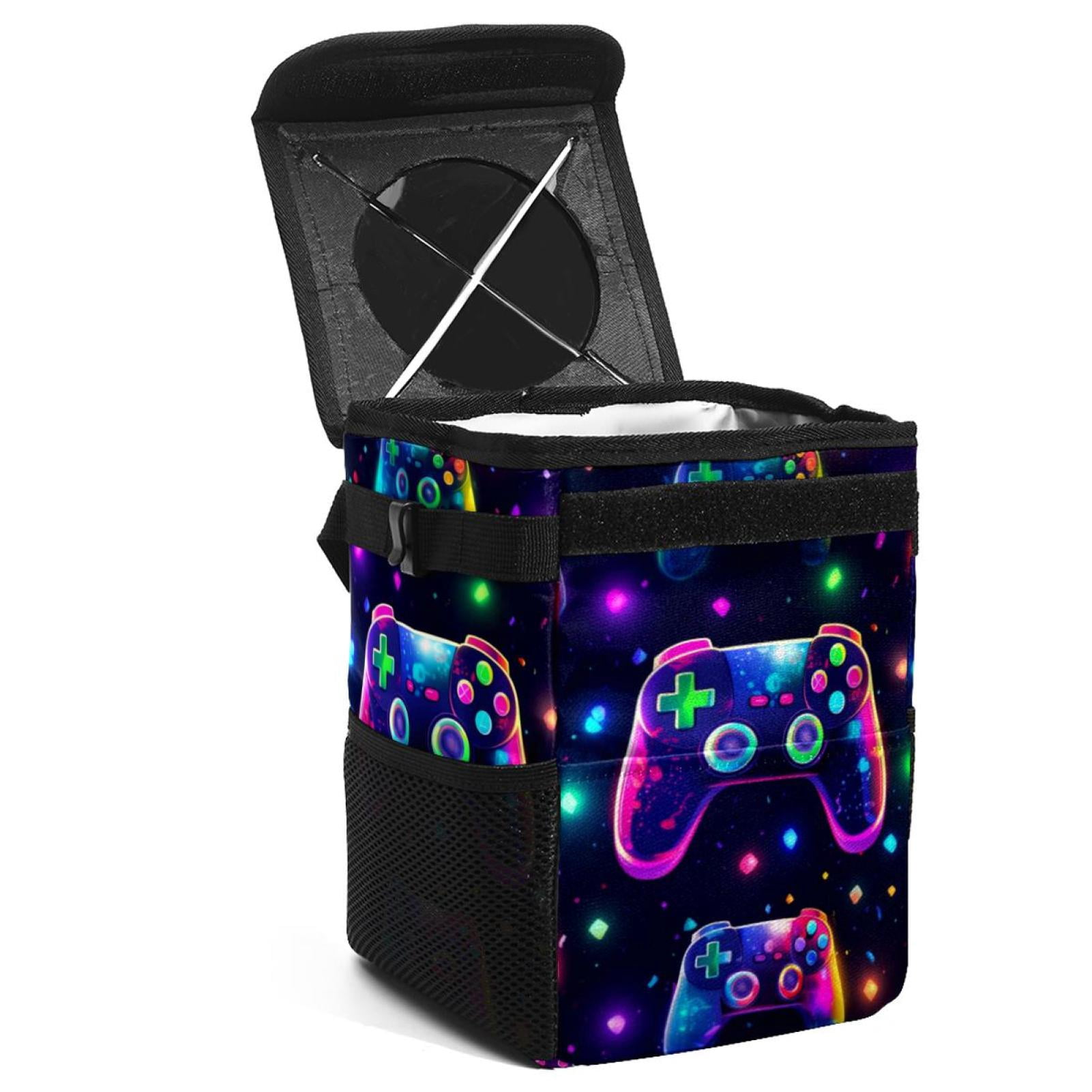 Game Controller Foldable Car Garbage Can with Lid, Leak-Proof Mini ...